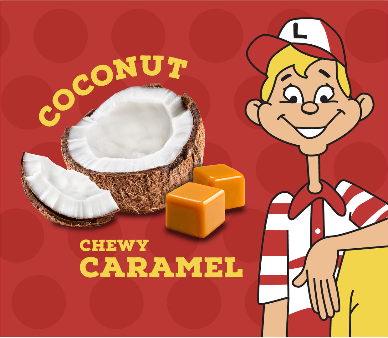 Long Boys® Coconut Fun Size Caramels (48 count box) – Atkinson Candy Co.
